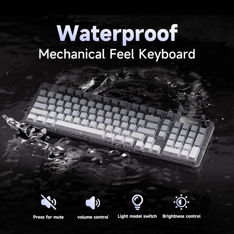 FURYCUBE IP98 Mechanical-feel Office/Gaming Keyboard