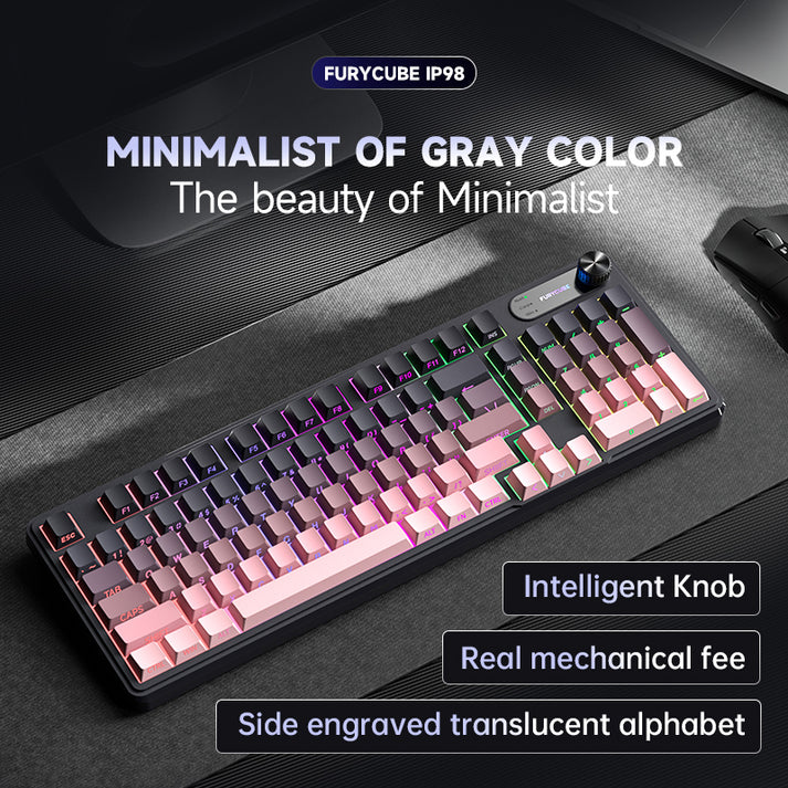 FURYCUBE IP98 Mechanical-feel Office/Gaming Keyboard