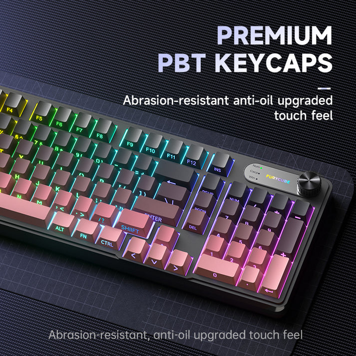 FURYCUBE IP98 Mechanical-feel Office/Gaming Keyboard